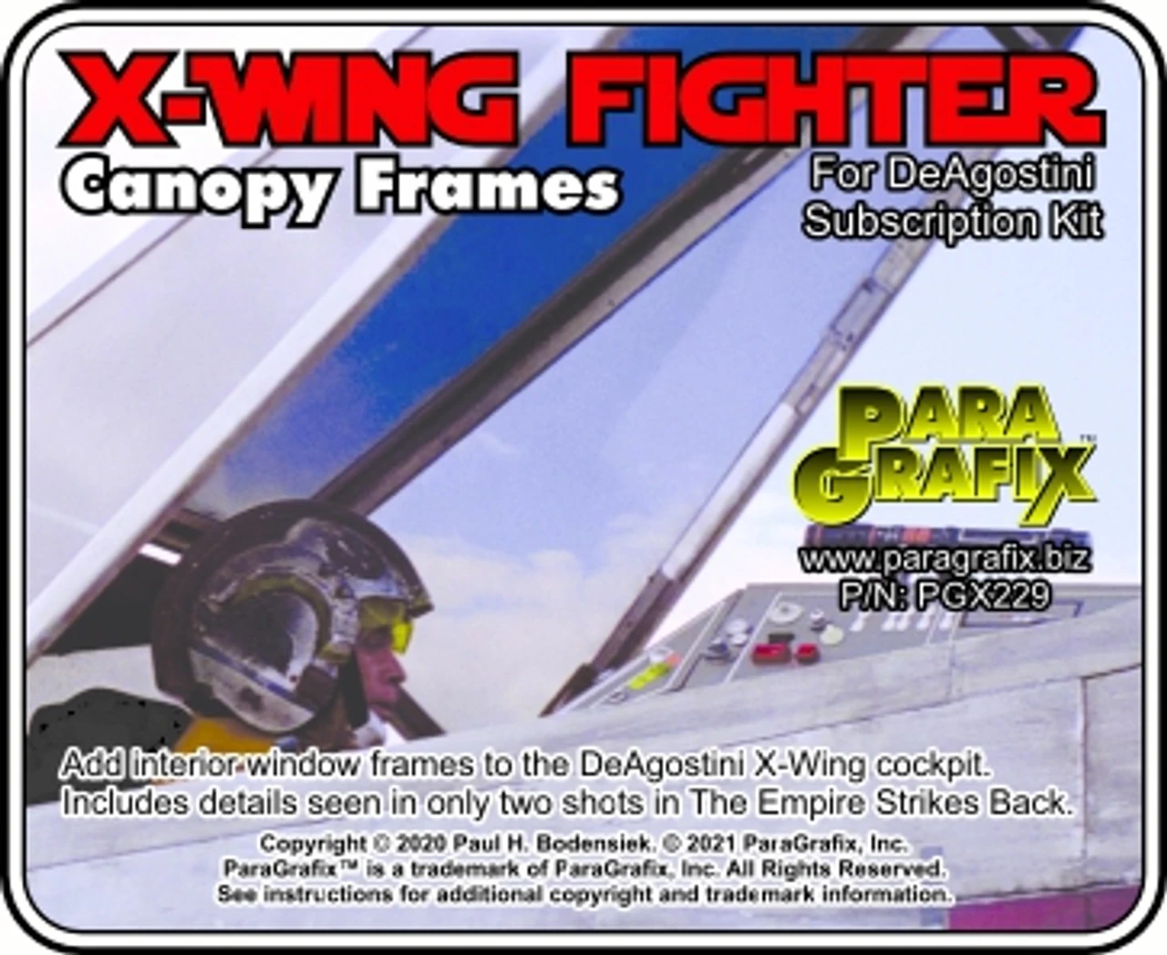 Create Your Perfect Match with Paragrafix PGX229 - 1/18 X-Wing Canopy ...